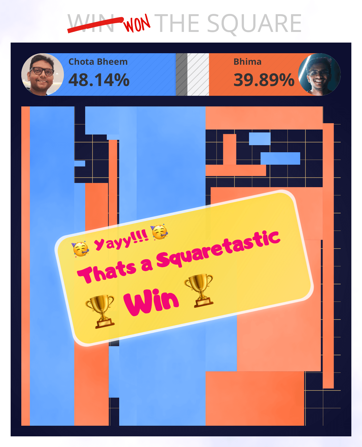 The story of the fun two player online strategy game, Win the Square ...